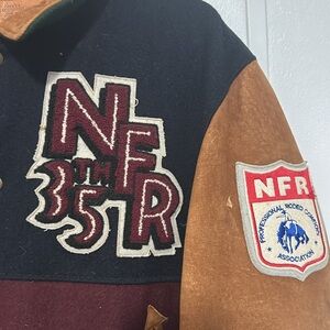 Jackets & Coats | Vintage 1993 Nfr Color Block Jacket Made In Usa Size ...